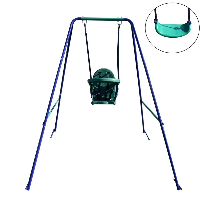 2-in-1 Convertible Portable Toddler and Children's Swing Chair ...